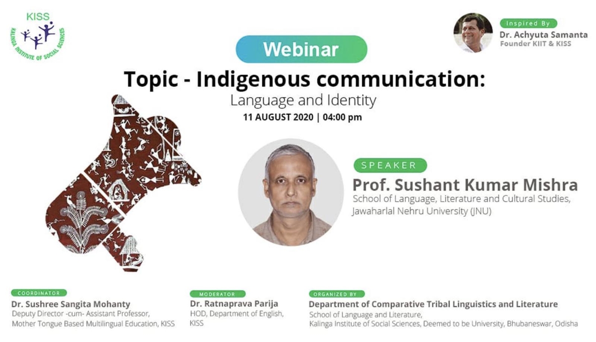 KISS Organizes Webinar on “Indigenous Communication: Language and ...