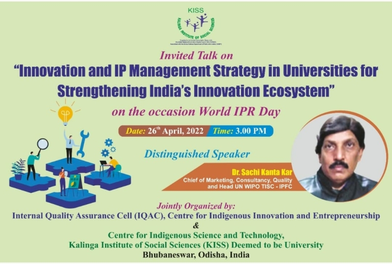 World IPR Day: KISS-DU Organizes Lecture on Innovation & IP Management ...