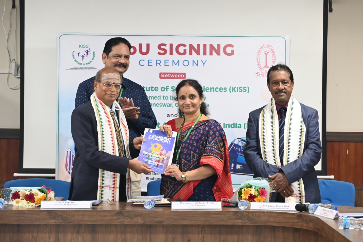 KISS-DU Signs MoU with ICAI, Kolkata - KISS Deemed to be University