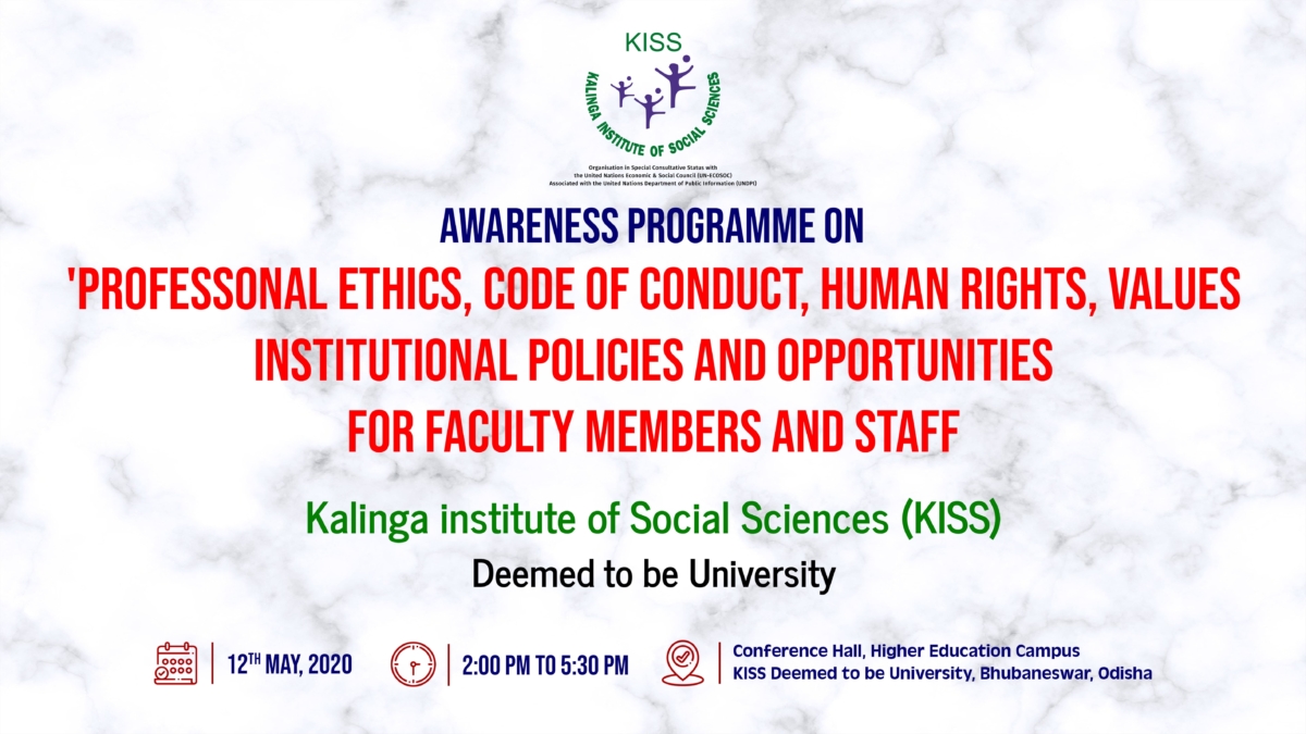 KISS-DU organizes Awareness Programme on Professional Ethics, Code of ...
