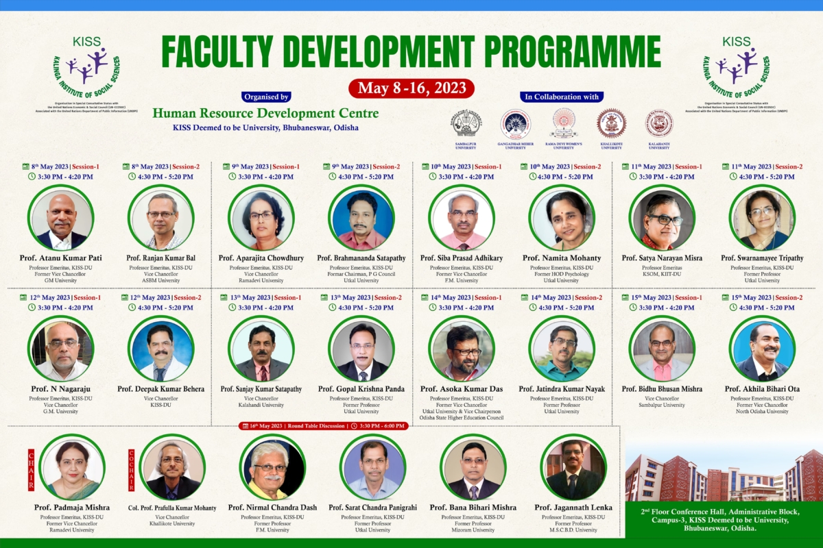 KISS-DU Organizes Faculty Development Programme - KISS Deemed to be University