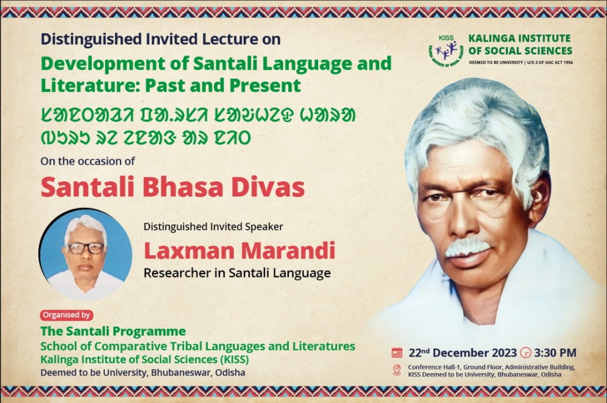 Distinguished Invited Lecture: "Development of Santali Language and ...