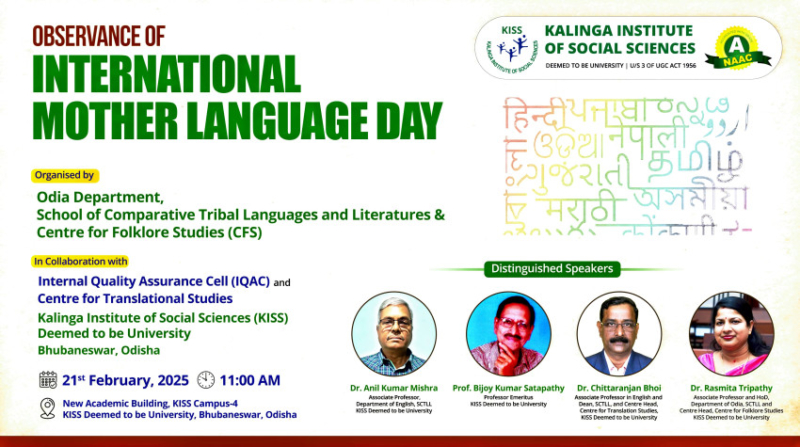 Observance of International Mother Language Day at KISS Deemed to be ...